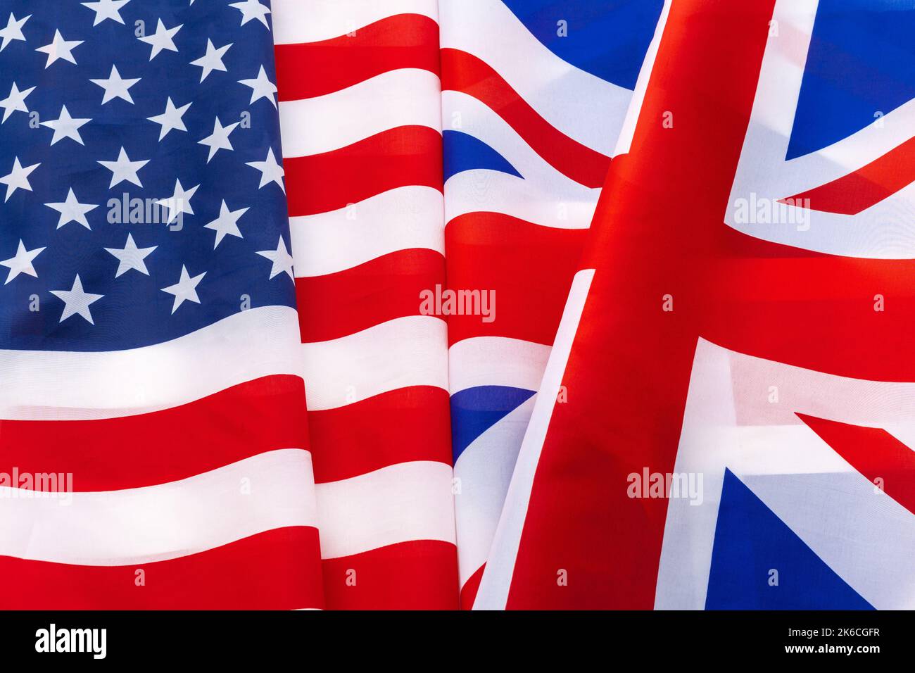 British american flags together hi-res stock photography and images - Alamy