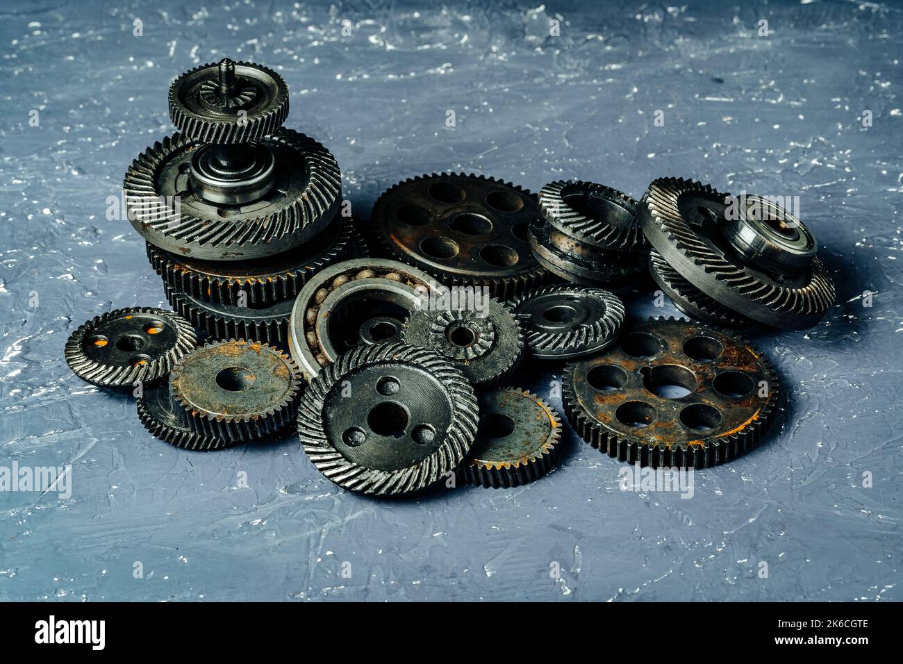 Gears from an old industrial machine Stock Photo - Alamy