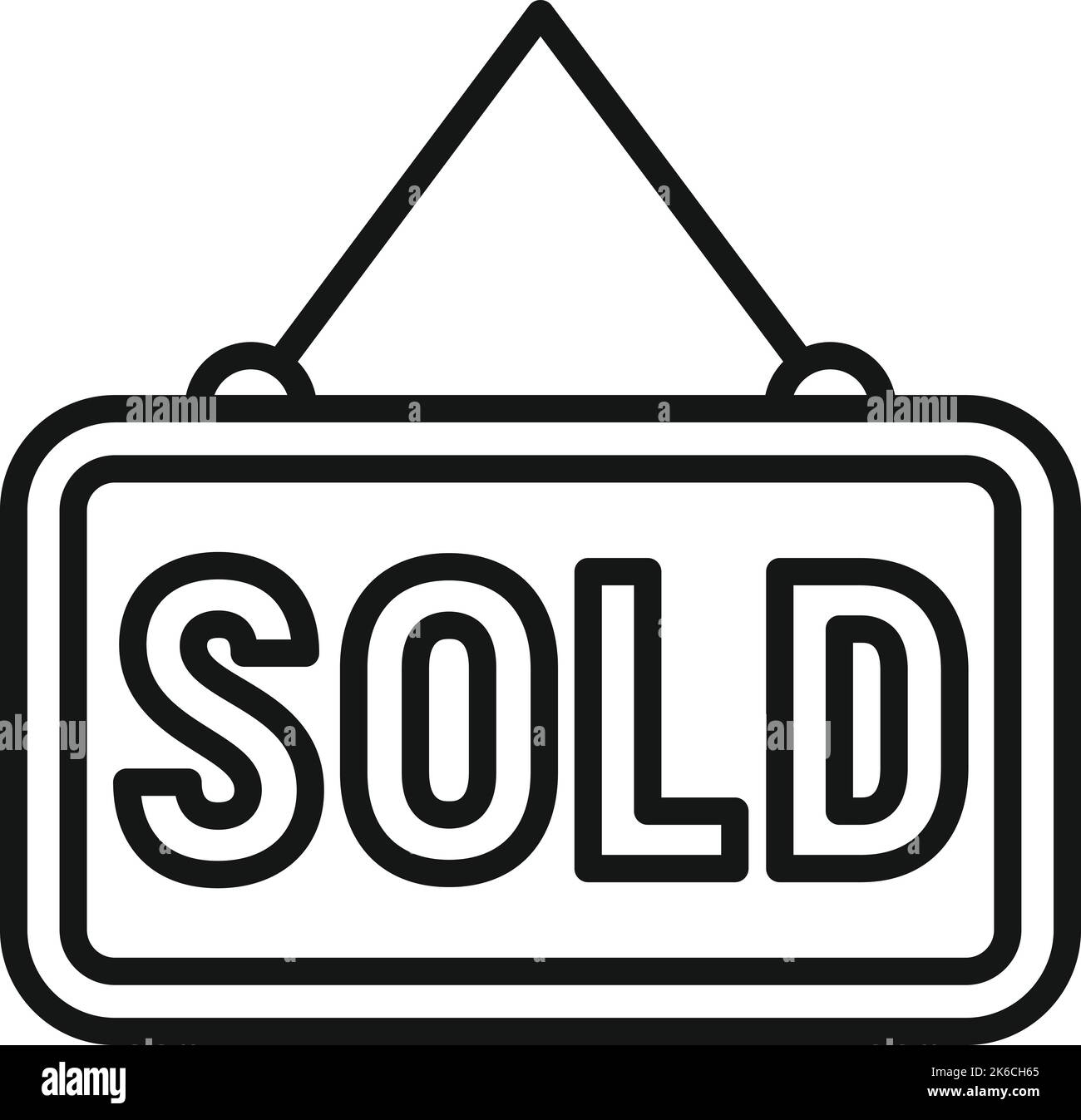 Sold board icon outline vector. Secret service. Call center Stock ...