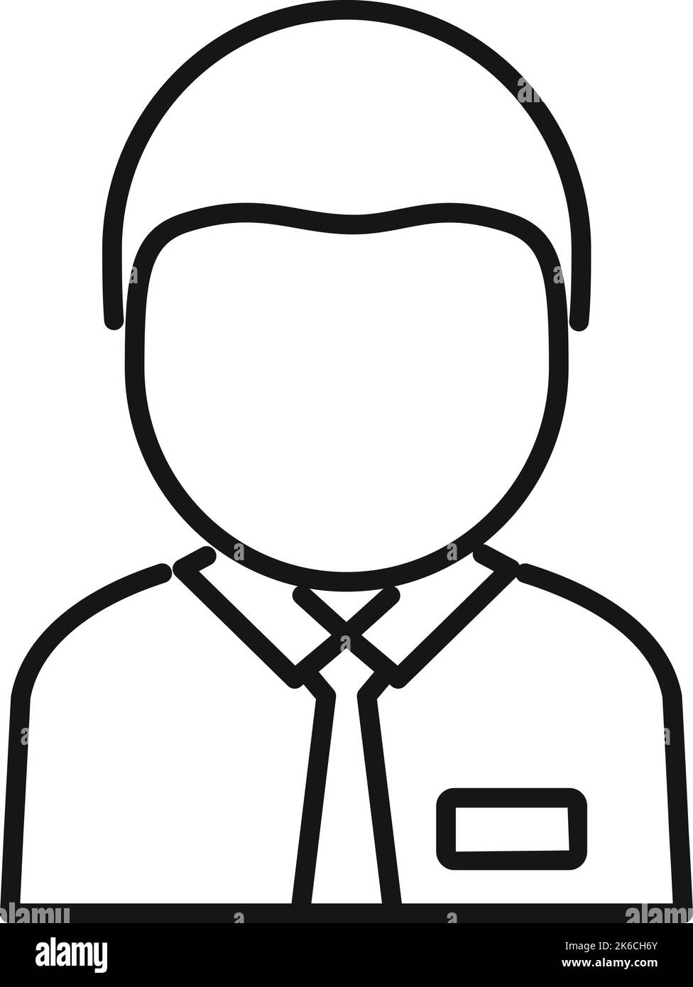 Office agent icon outline vector. Person support. Desk sale Stock ...