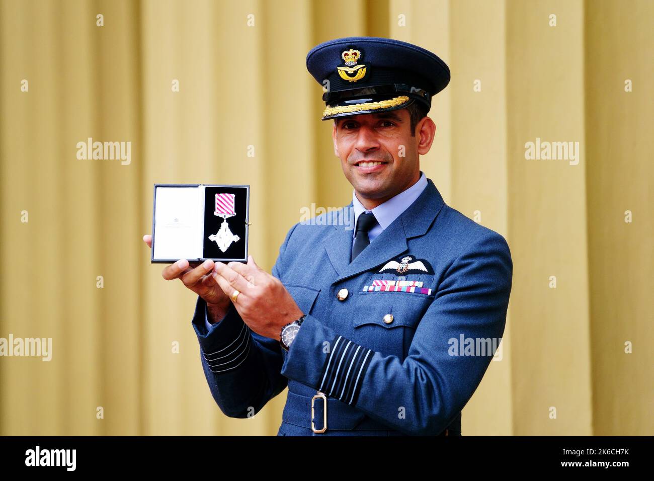 Group Captain Kevin Latchman of the Royal Air Force after being ...