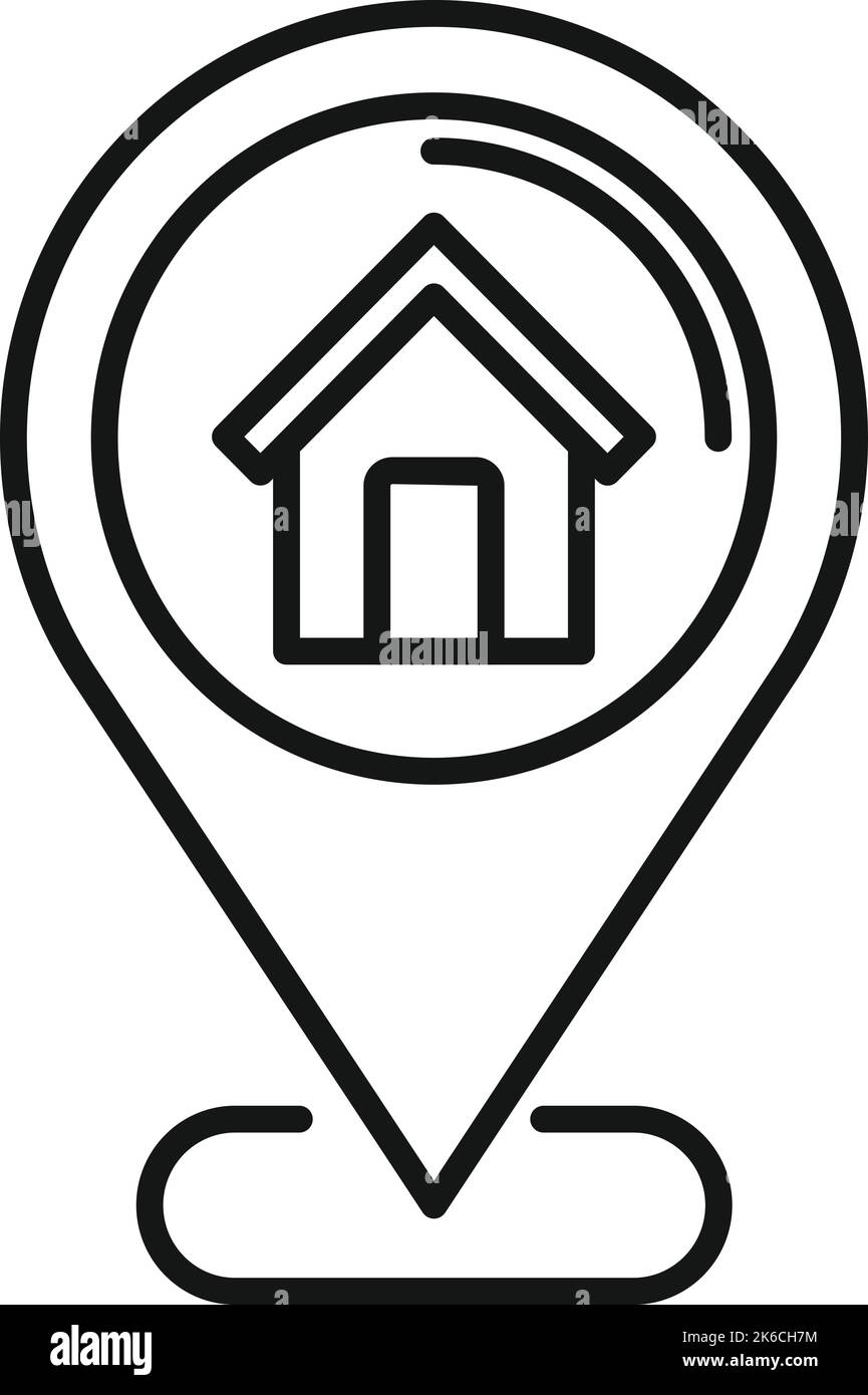 House location icon outline vector. Secret service. Call center Stock ...