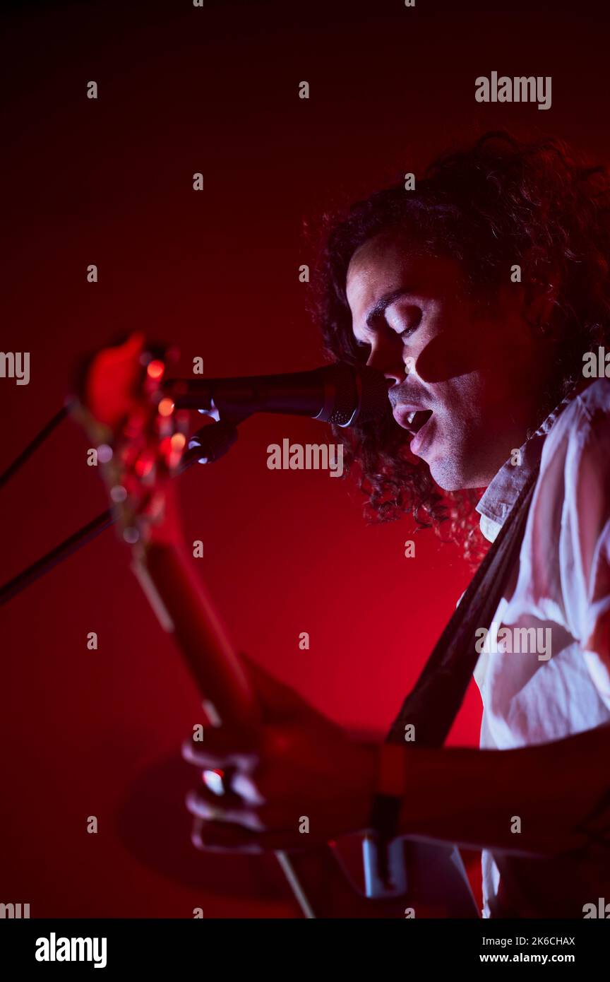 danish artist singing at nibe Stock Photo - Alamy