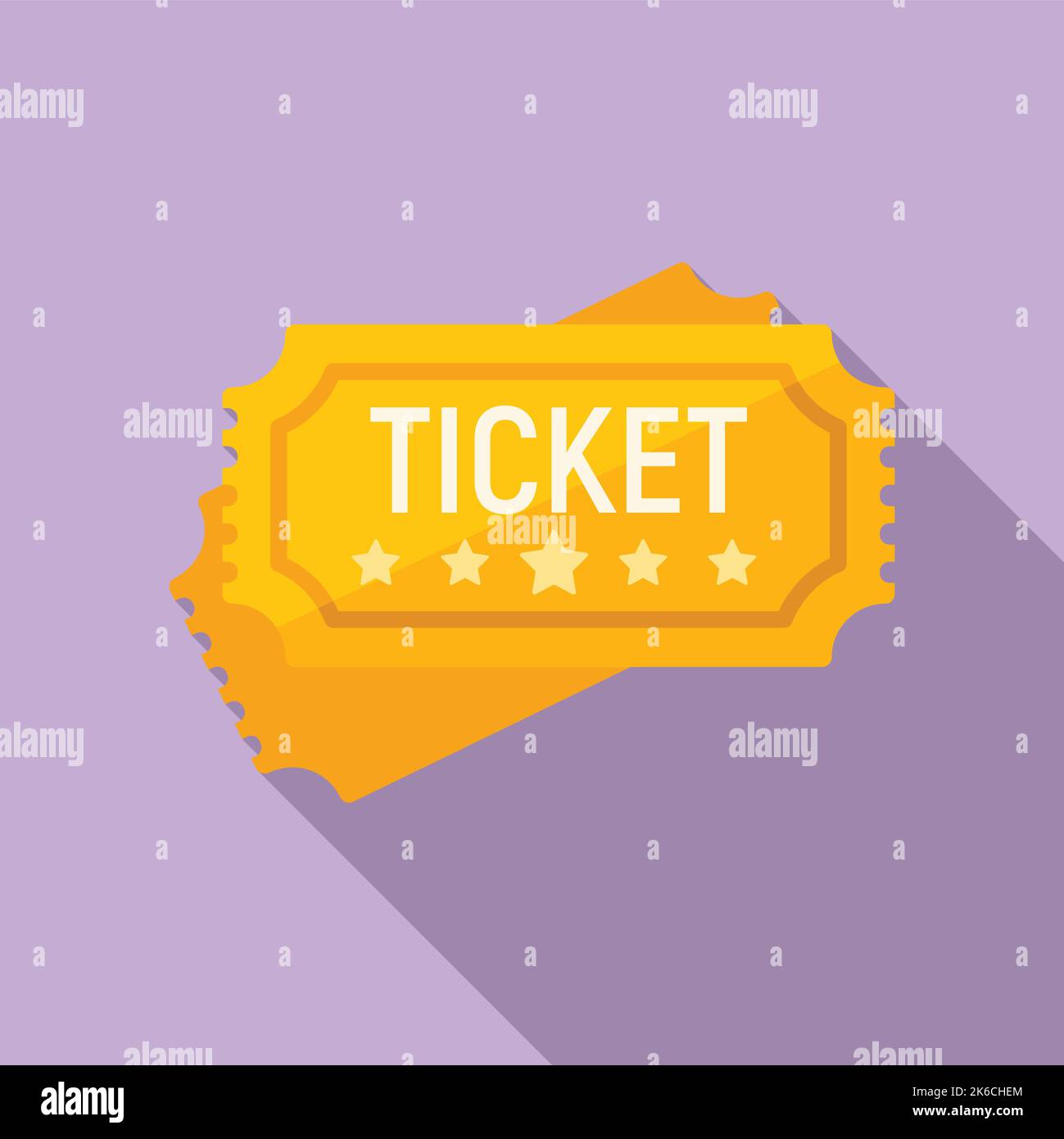 Lucky ticket icon flat vector. Chinese fortune. Asia cute Stock Vector ...