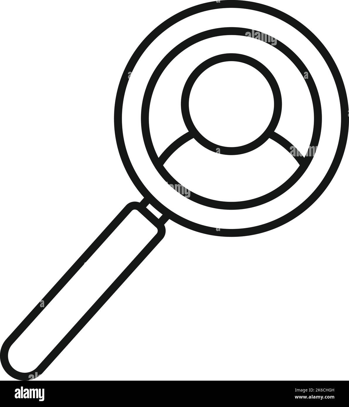 Search person icon outline vector. Secret agent. Call support Stock ...