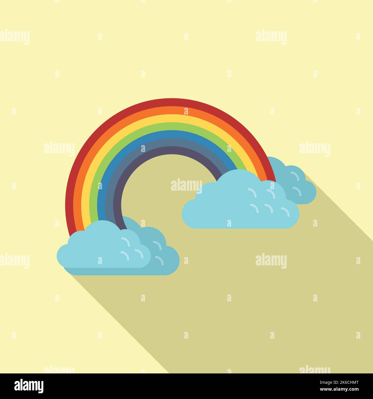 Lucky rainbow icon flat vector. Japan charm. Chinese year Stock Vector ...