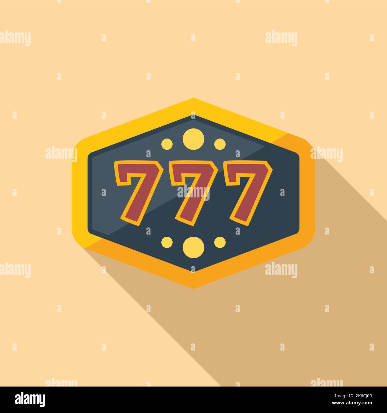 Lucky slot icon flat vector. Casino machine. Seven machine Stock Vector ...
