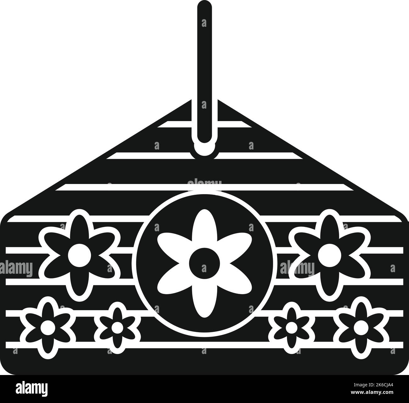 Wood lucky charm icon simple vector. Japan neko. Chinese year Stock ...