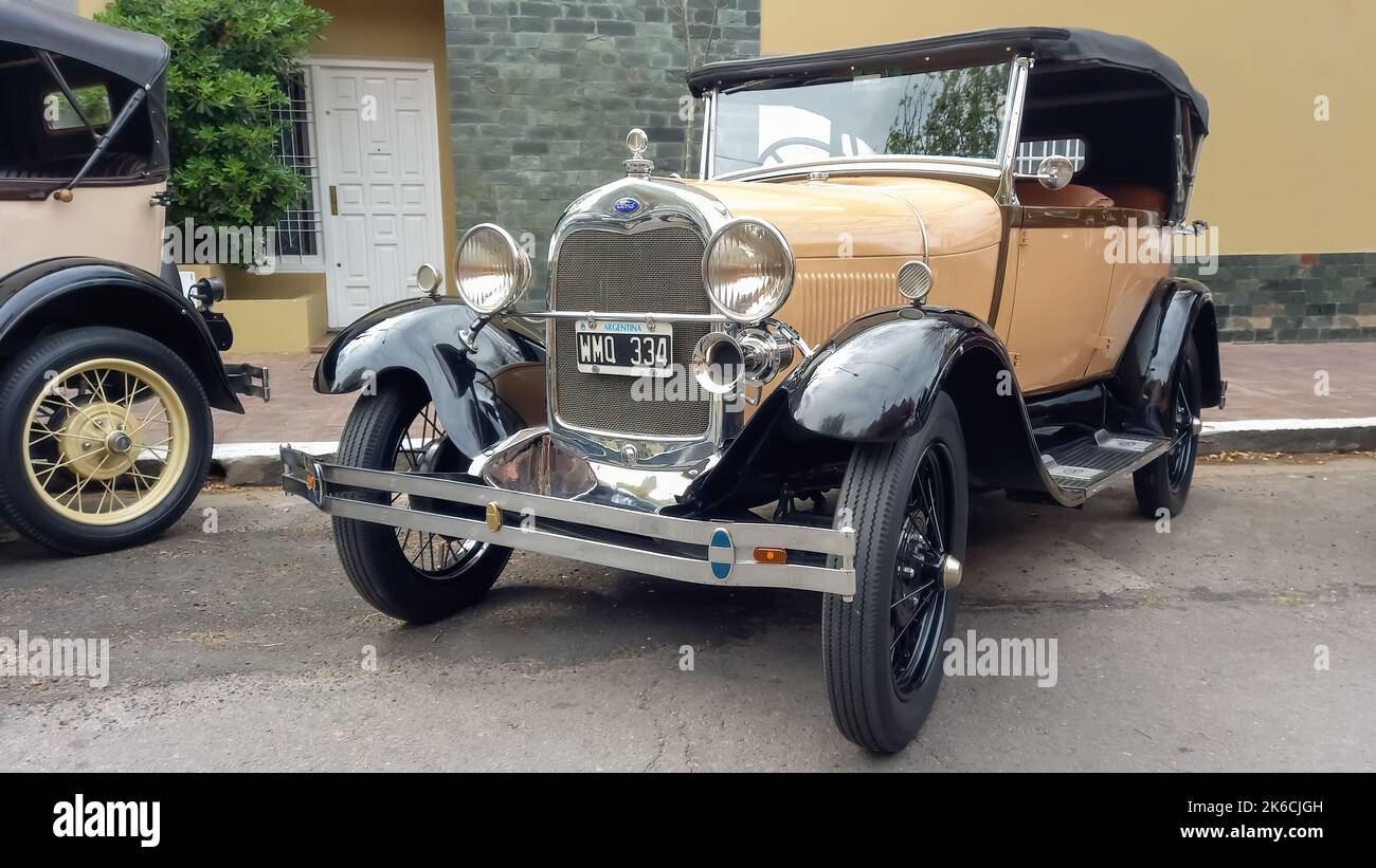 Bernal, Argentina - Sept 18, 2022: Old black and cream 1930s Ford Model ...