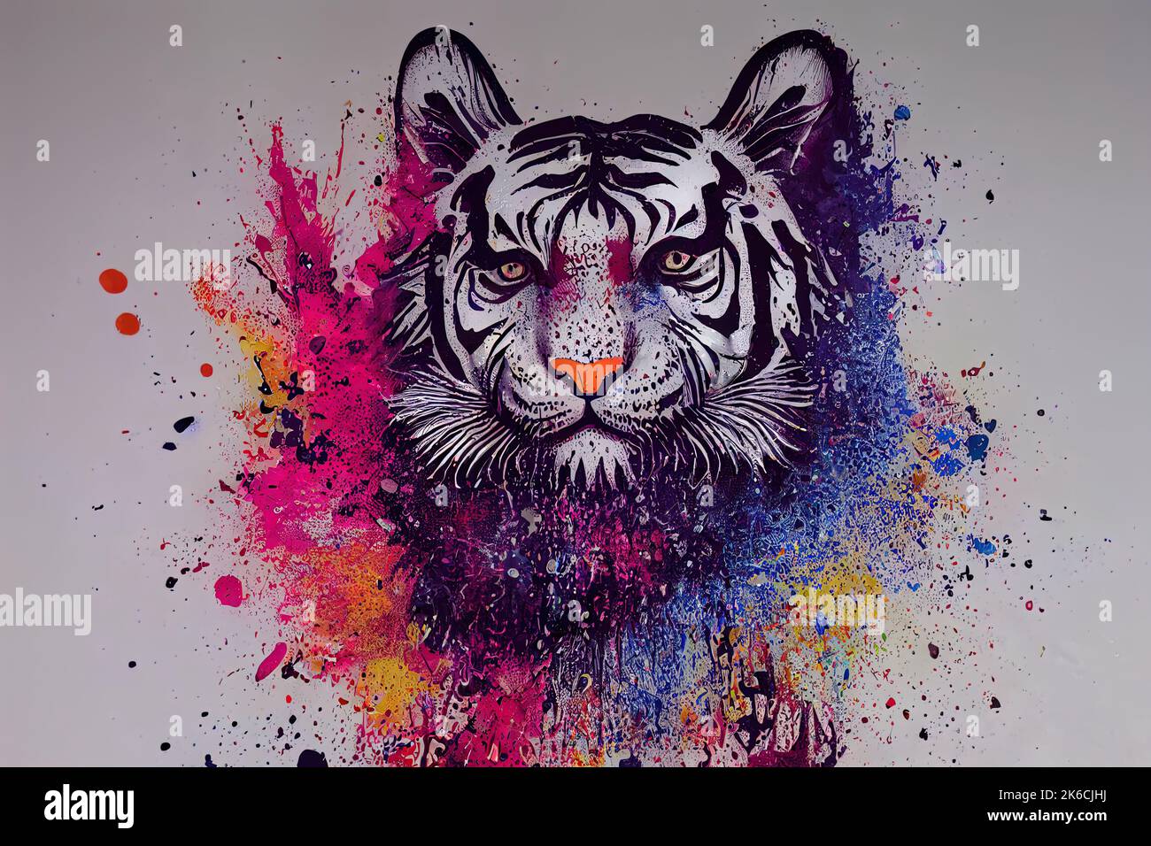 Water tiger illustration hi-res stock photography and images - Alamy