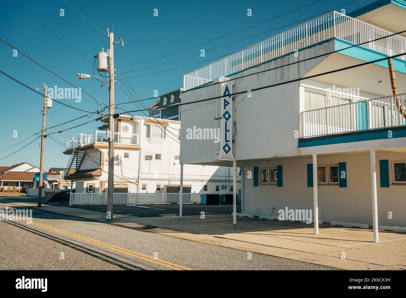 Apollo Resort Motel vintage sign, Wildwood Crest, New Jersey Stock ...