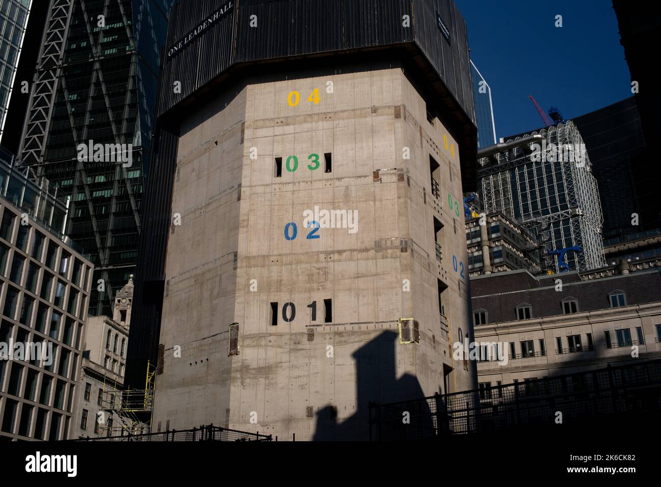 Construction work on the One Leadenhall building in the London ...