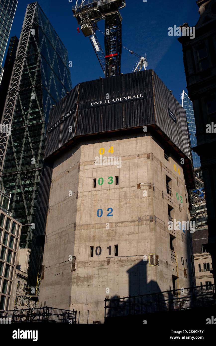 Construction work on the One Leadenhall building in the London ...