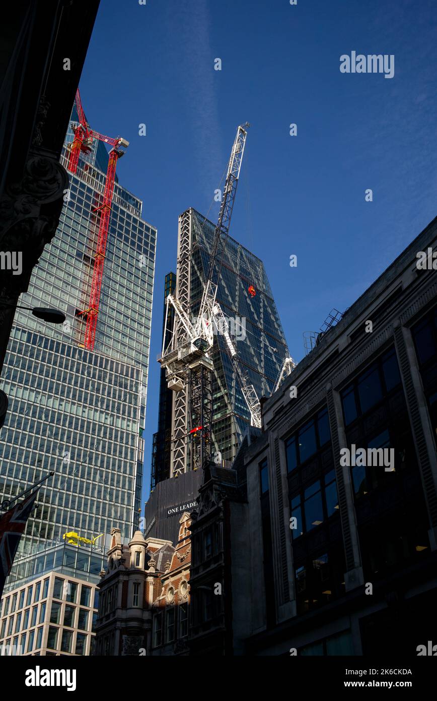 A view of the construction site of One leadenhall in the financial ...