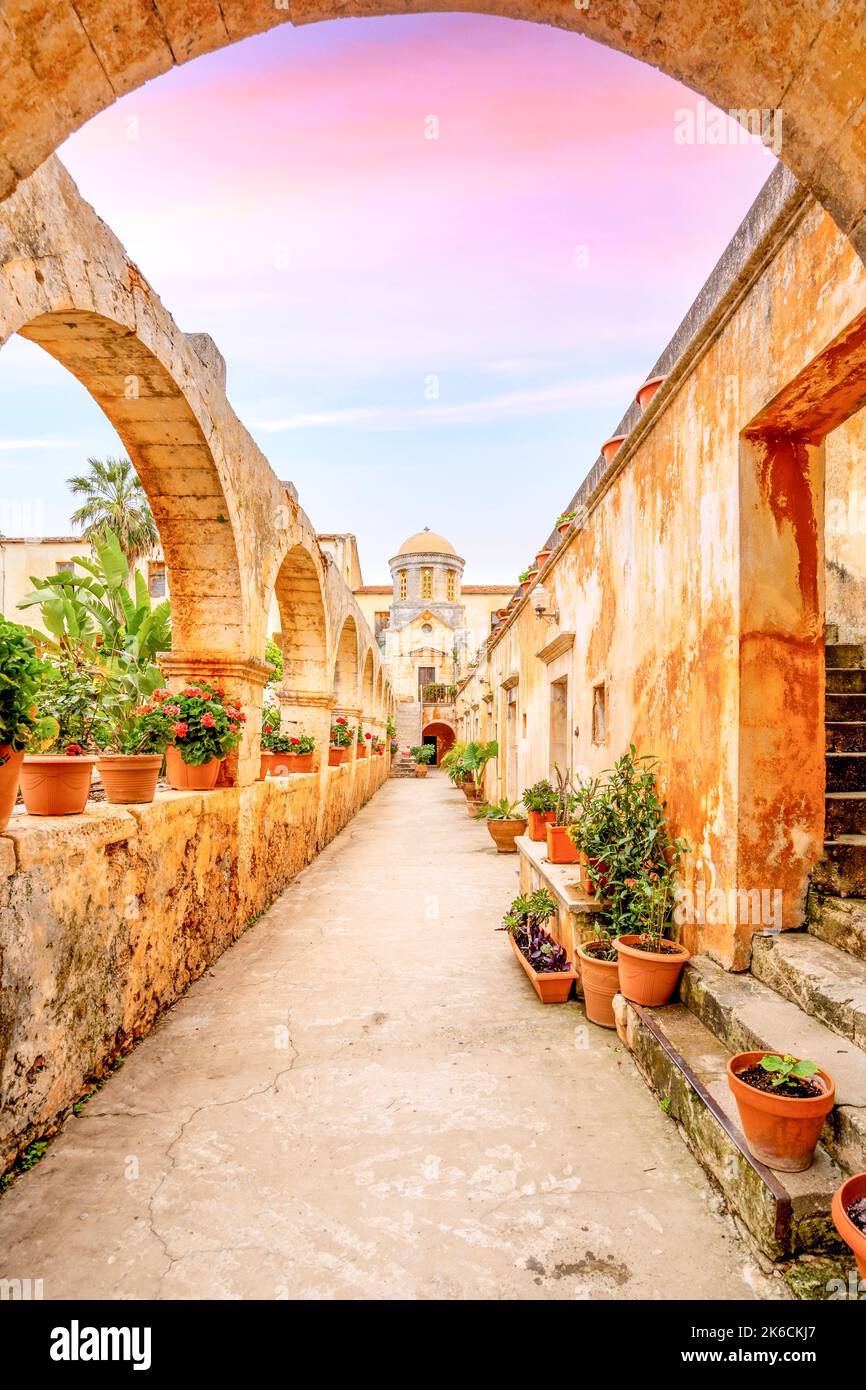 Monastery Holy Trinity, Meteora, Island Crete, Greece Stock Photo - Alamy