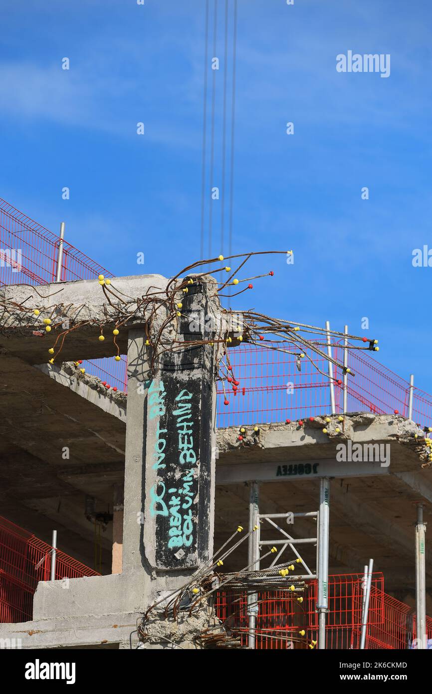 Construction site of One Millennium Bridge a new development of ...