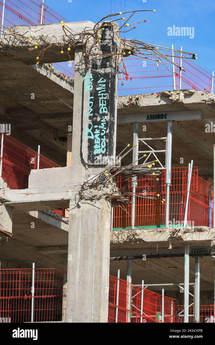 Construction site of One Millennium Bridge a new development of ...