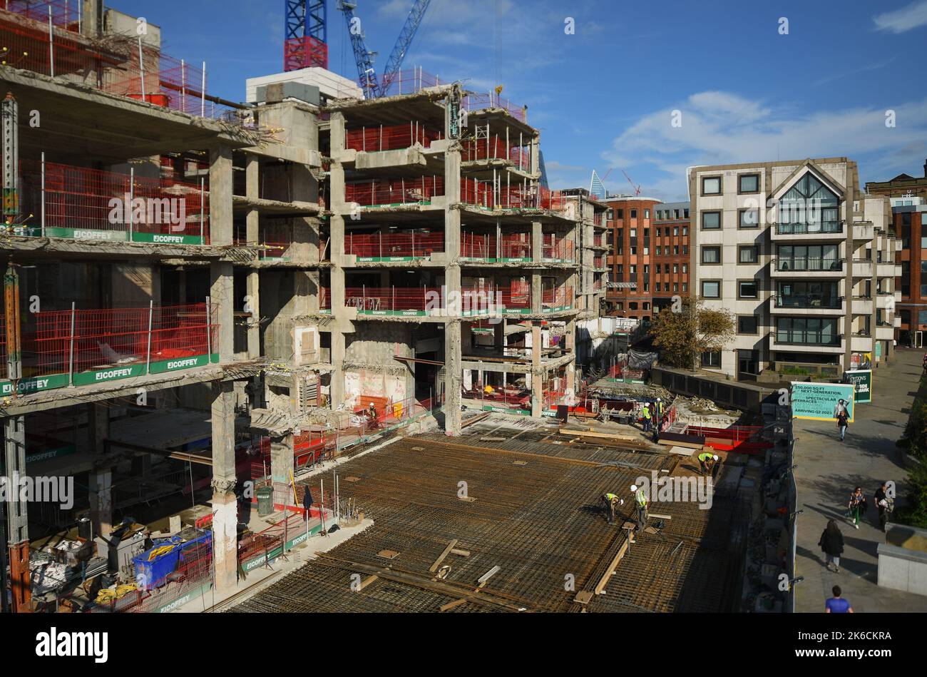 Construction site of One Millennium Bridge a new development of ...