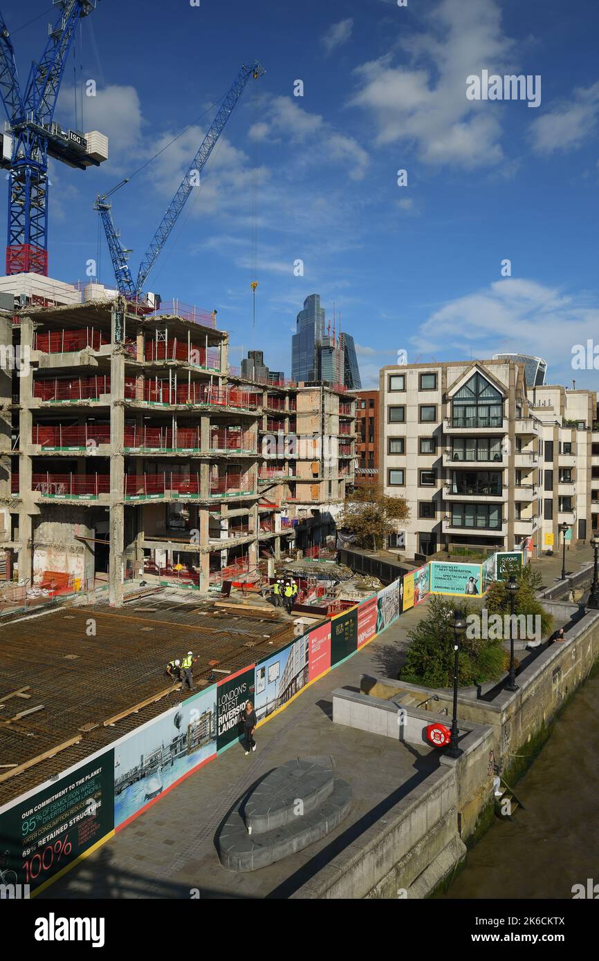 Construction site of One Millennium Bridge a new development of ...