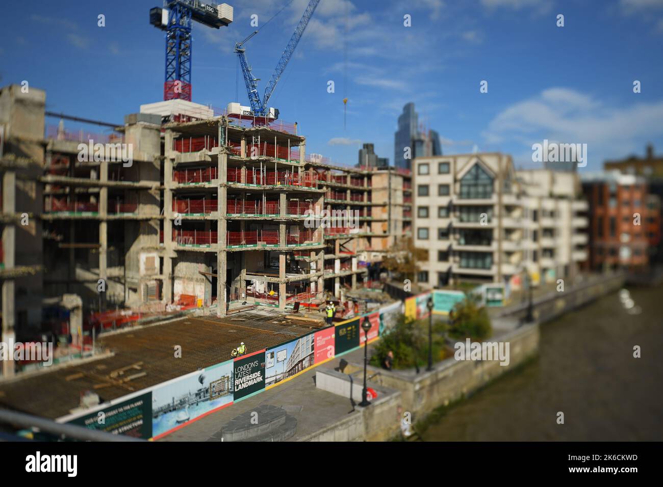 Construction site of One Millennium Bridge a new development of ...