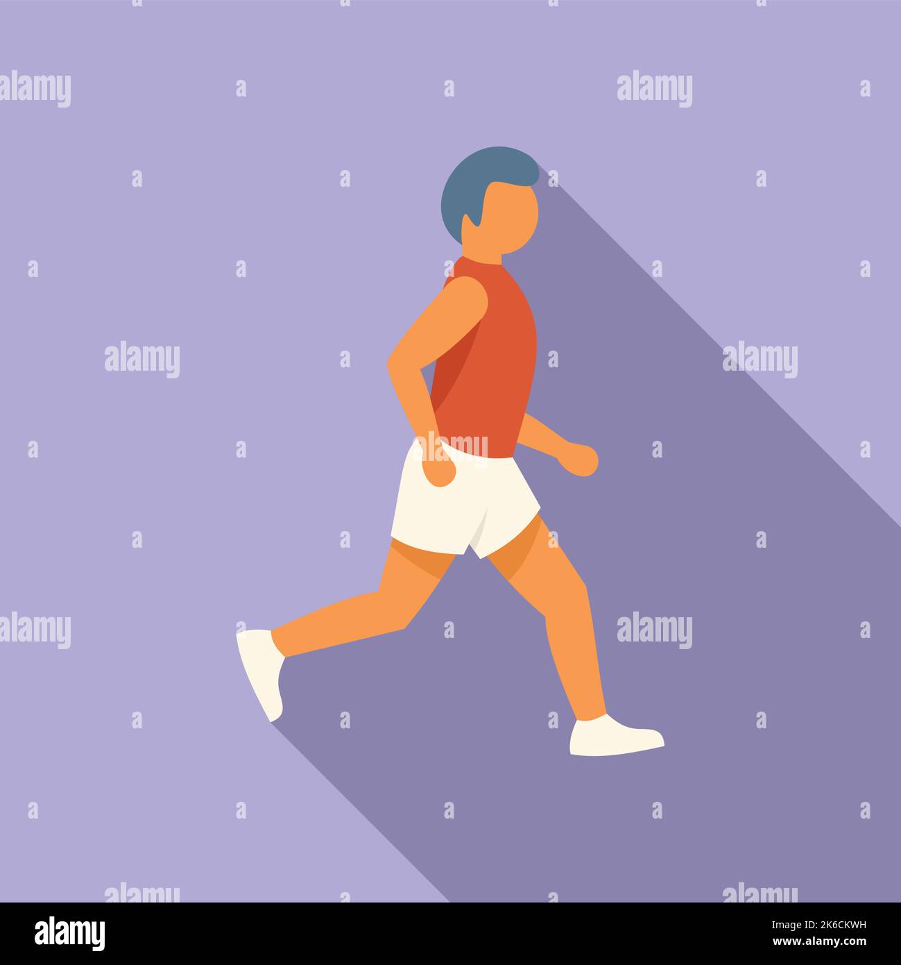 Running person icon flat vector. Active gym. Workout athlete Stock ...