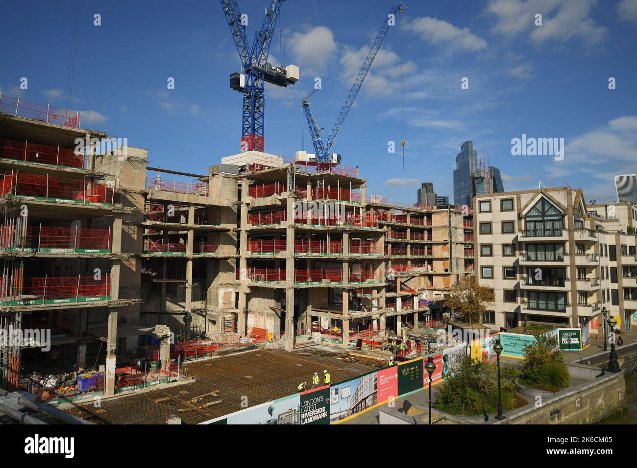 One Millennium Bridge construction site for a new sustainable office ...