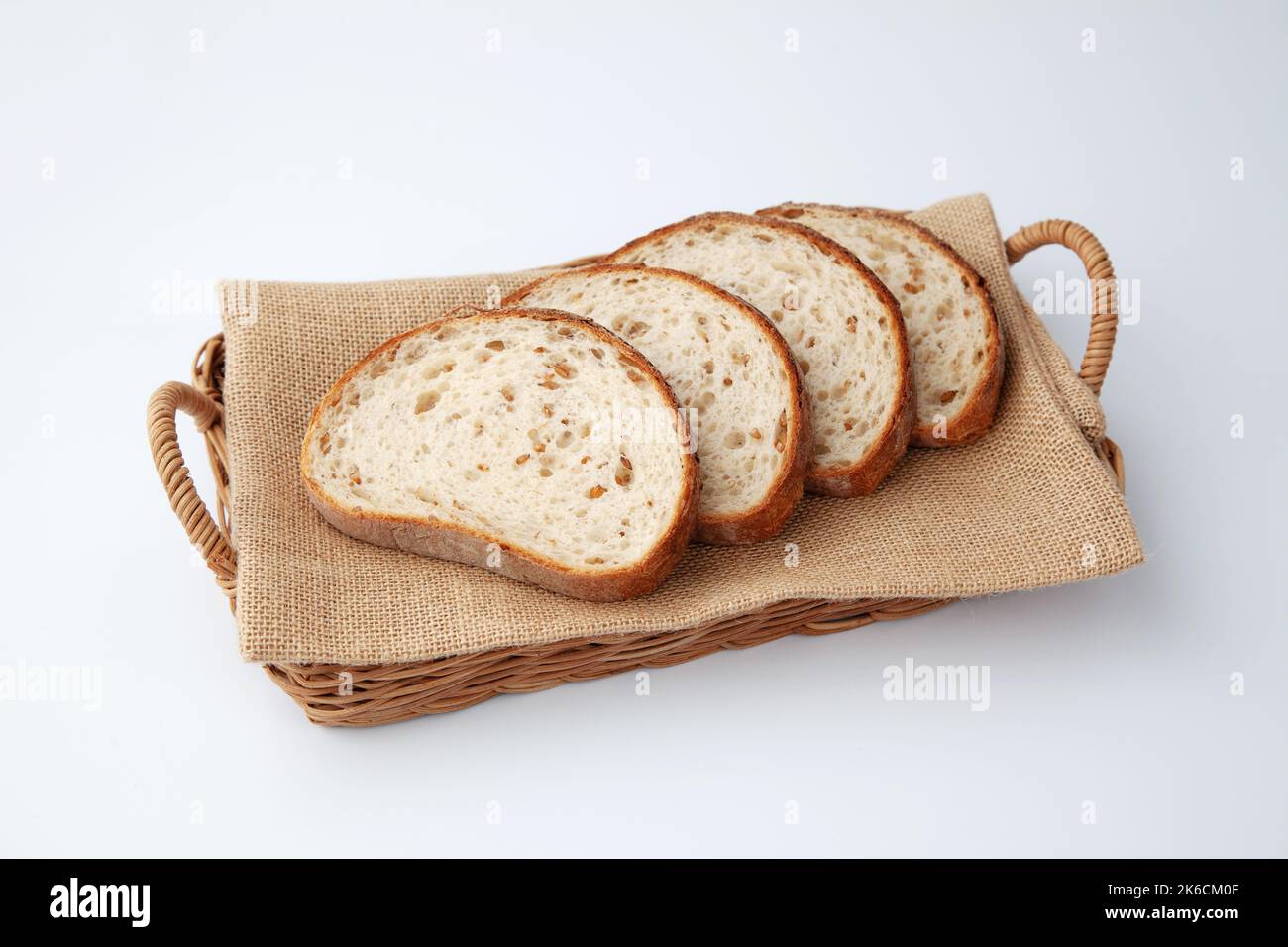 sliced rye bread isolated on white background Stock Photo - Alamy