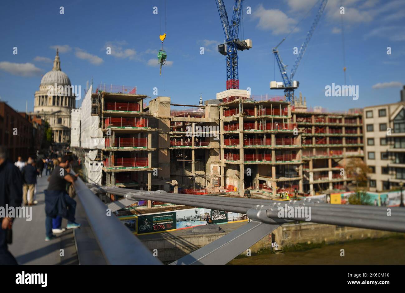 One Millennium Bridge construction site for a new sustainable office ...