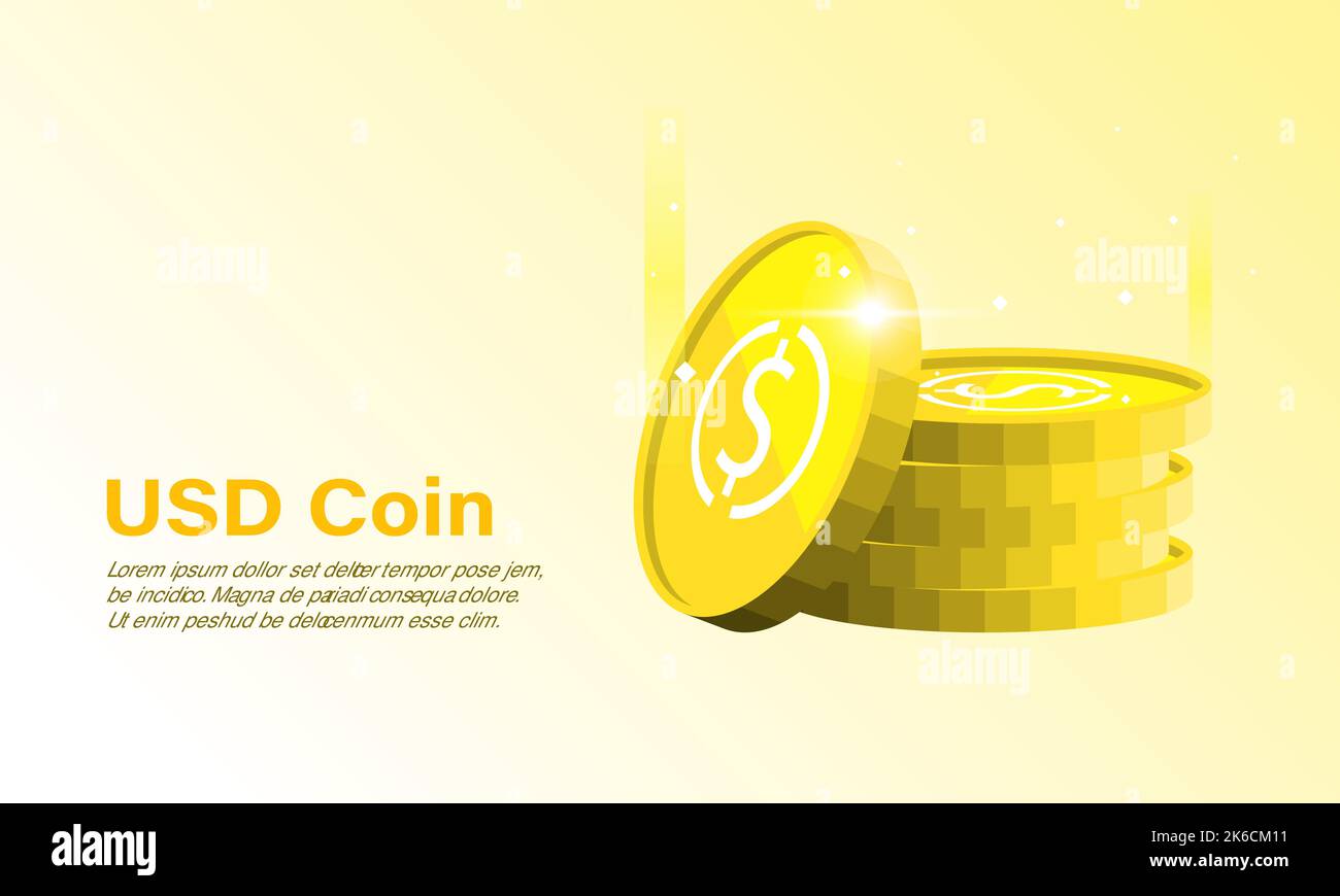 USD Coin. Ready to use banner Stock Vector Image & Art - Alamy