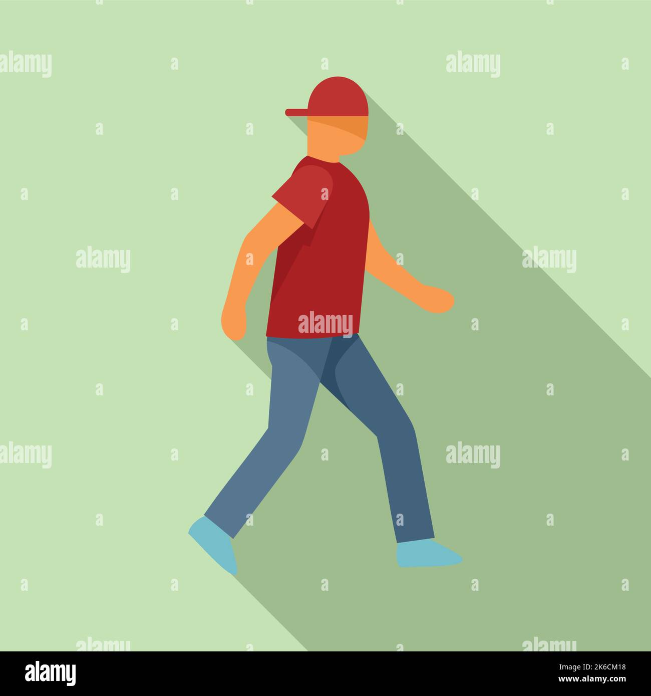Healthy walking icon flat vector. Active gym. Sport exercise Stock ...