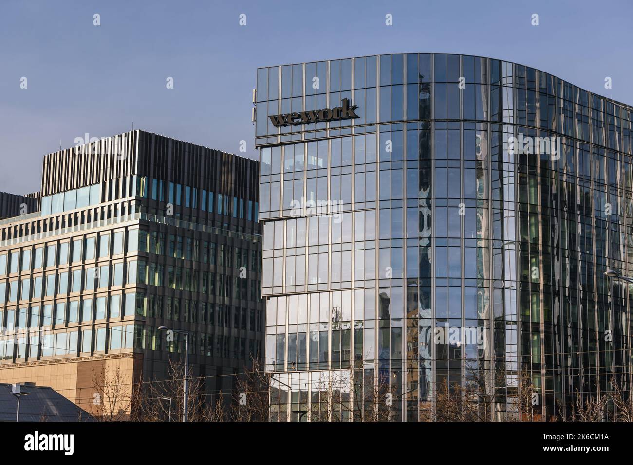 Modern office buildings in Warsaw, capital of Poland Stock Photo - Alamy