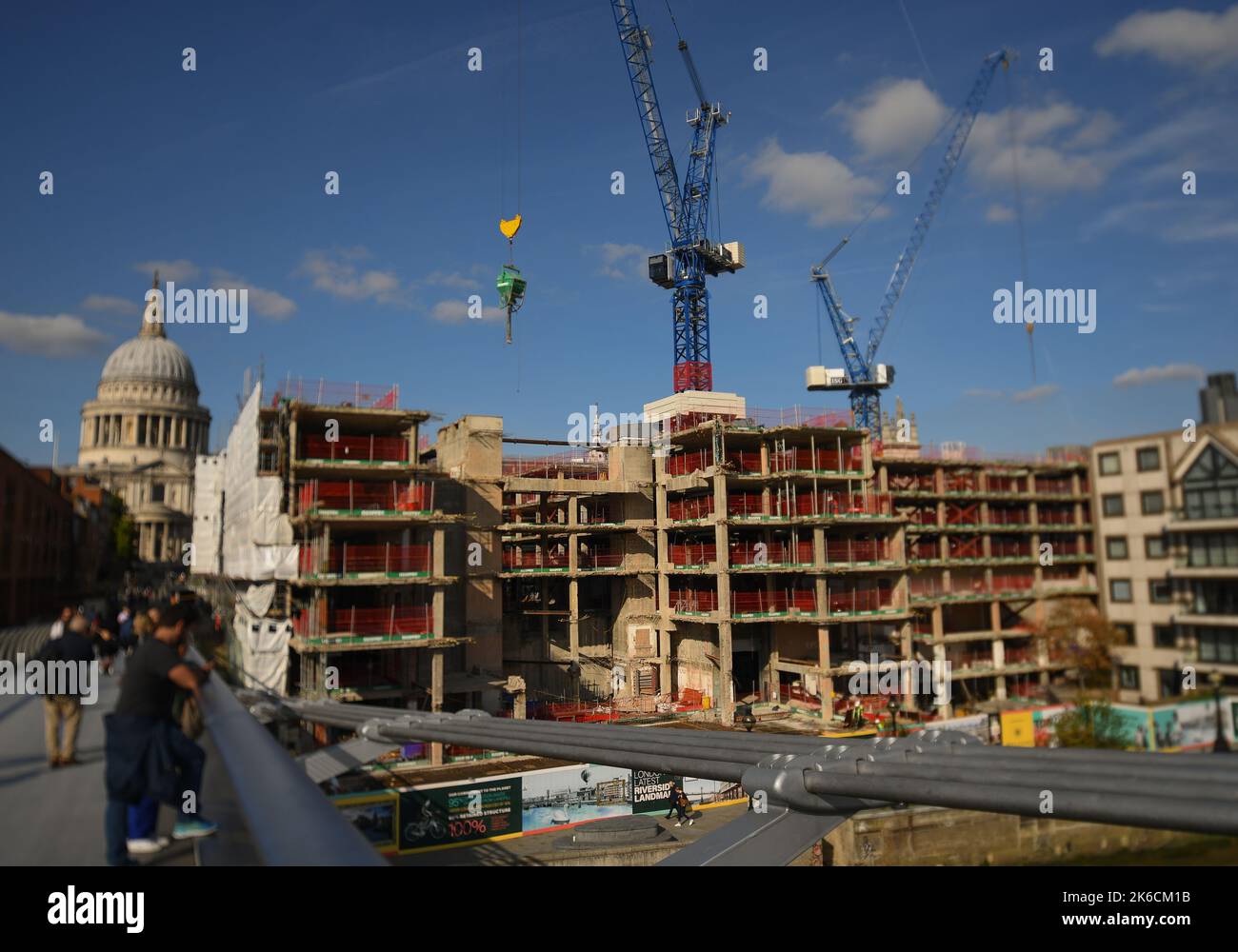One Millennium Bridge construction site for a new sustainable office ...