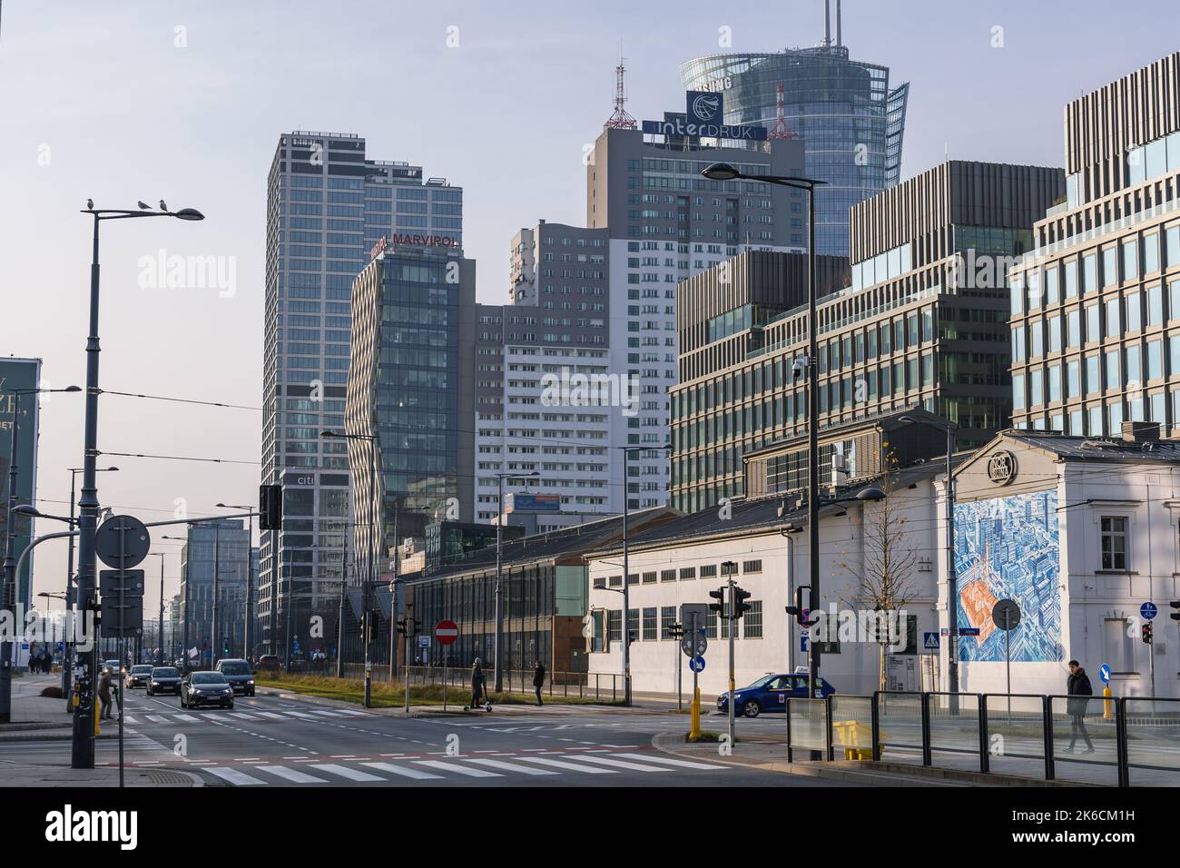 Modern office buildings in Warsaw, capital of Poland Stock Photo - Alamy