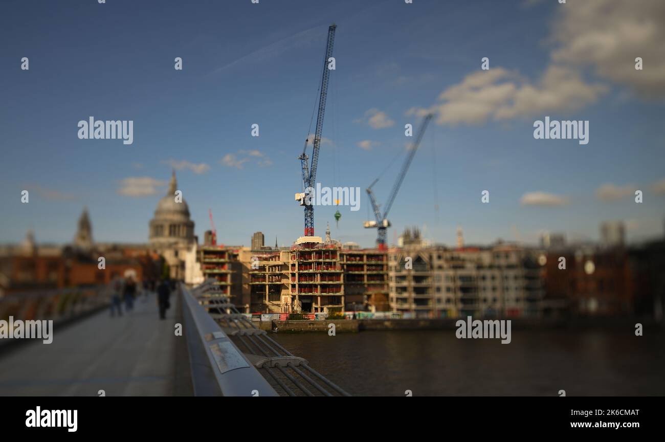 One Millennium Bridge construction site for a new sustainable office ...