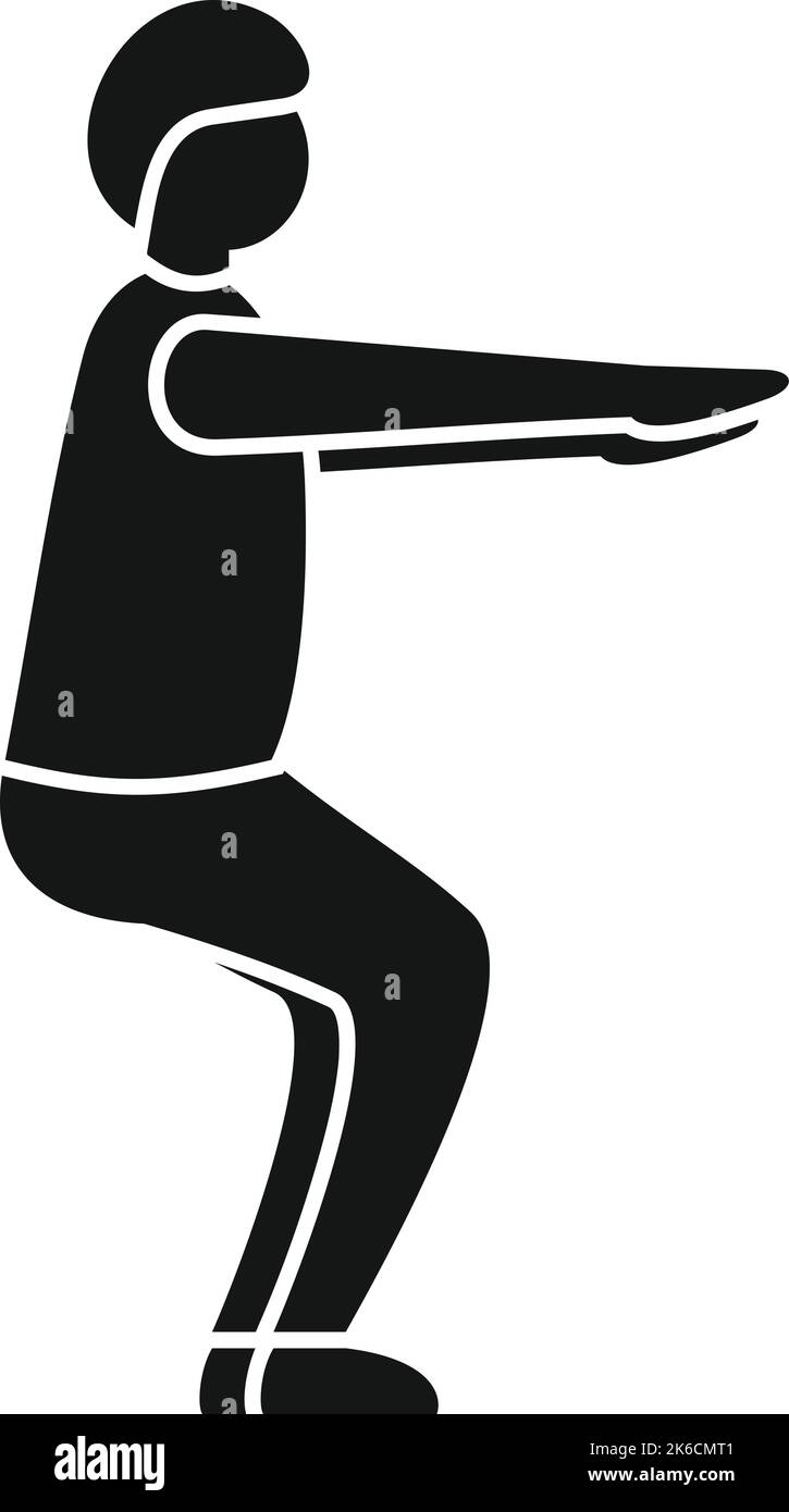 Morning exercise icon simple vector. Healthy sport. Active fitness ...