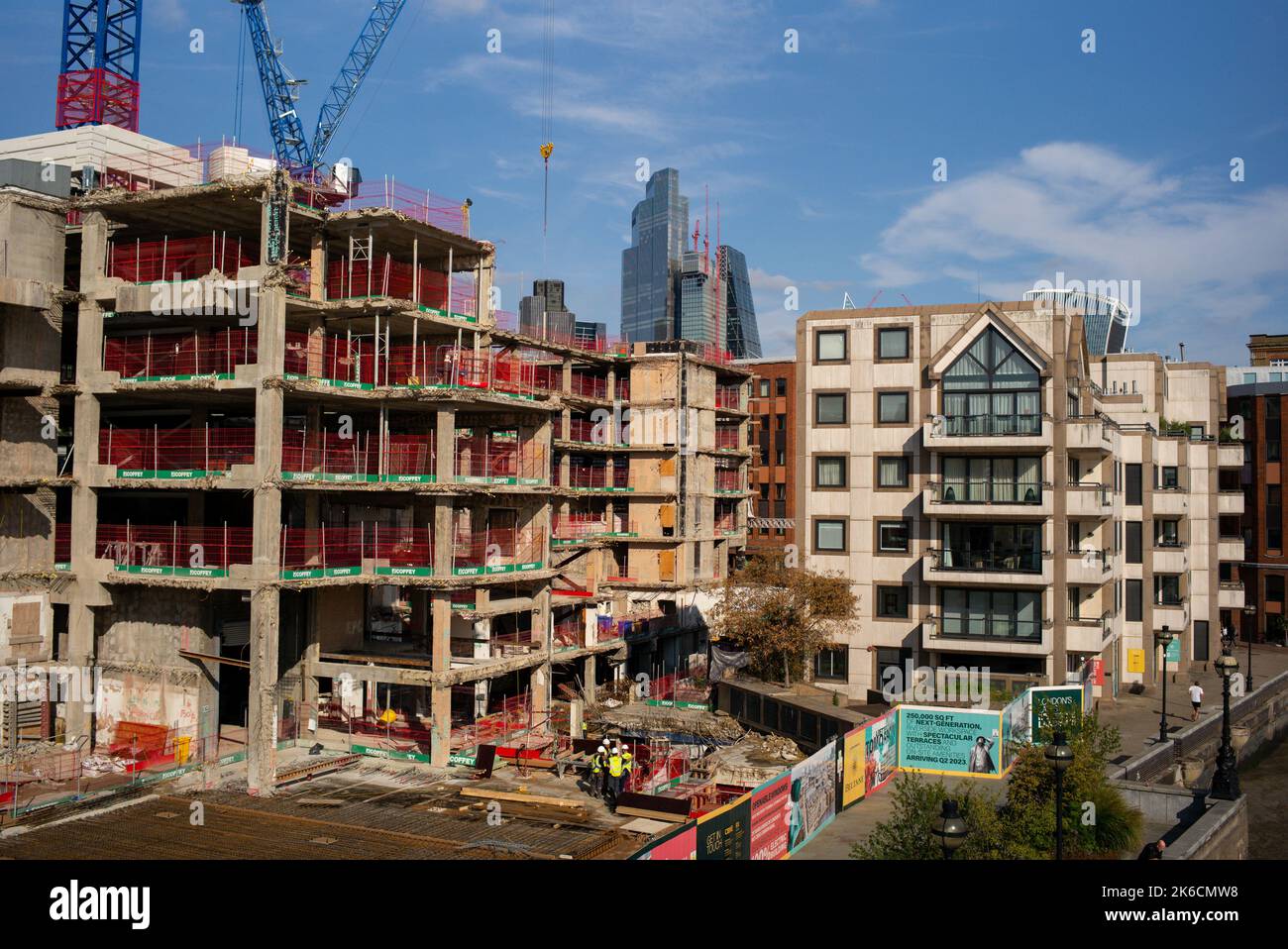 Construction site of One Millennium Bridge a new development of ...