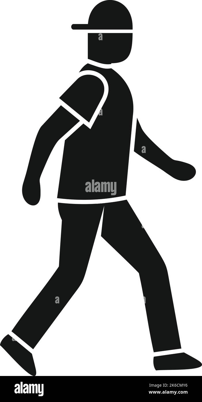 Healthy walking icon simple vector. Active gym. Sport exercise Stock ...
