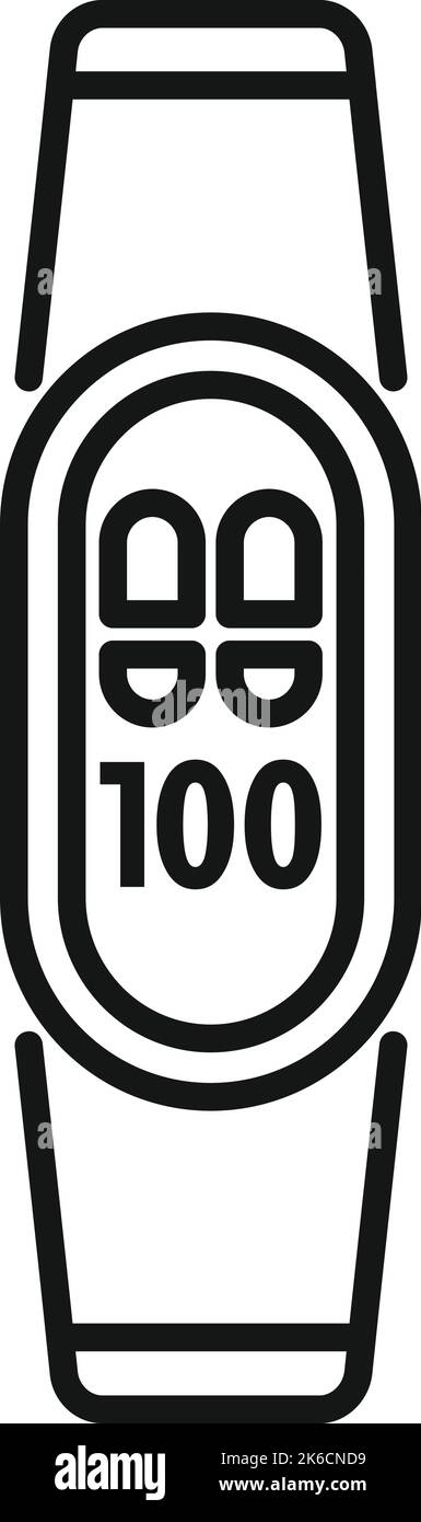 Fitness band icon outline vector. Physical sport. Active body Stock ...