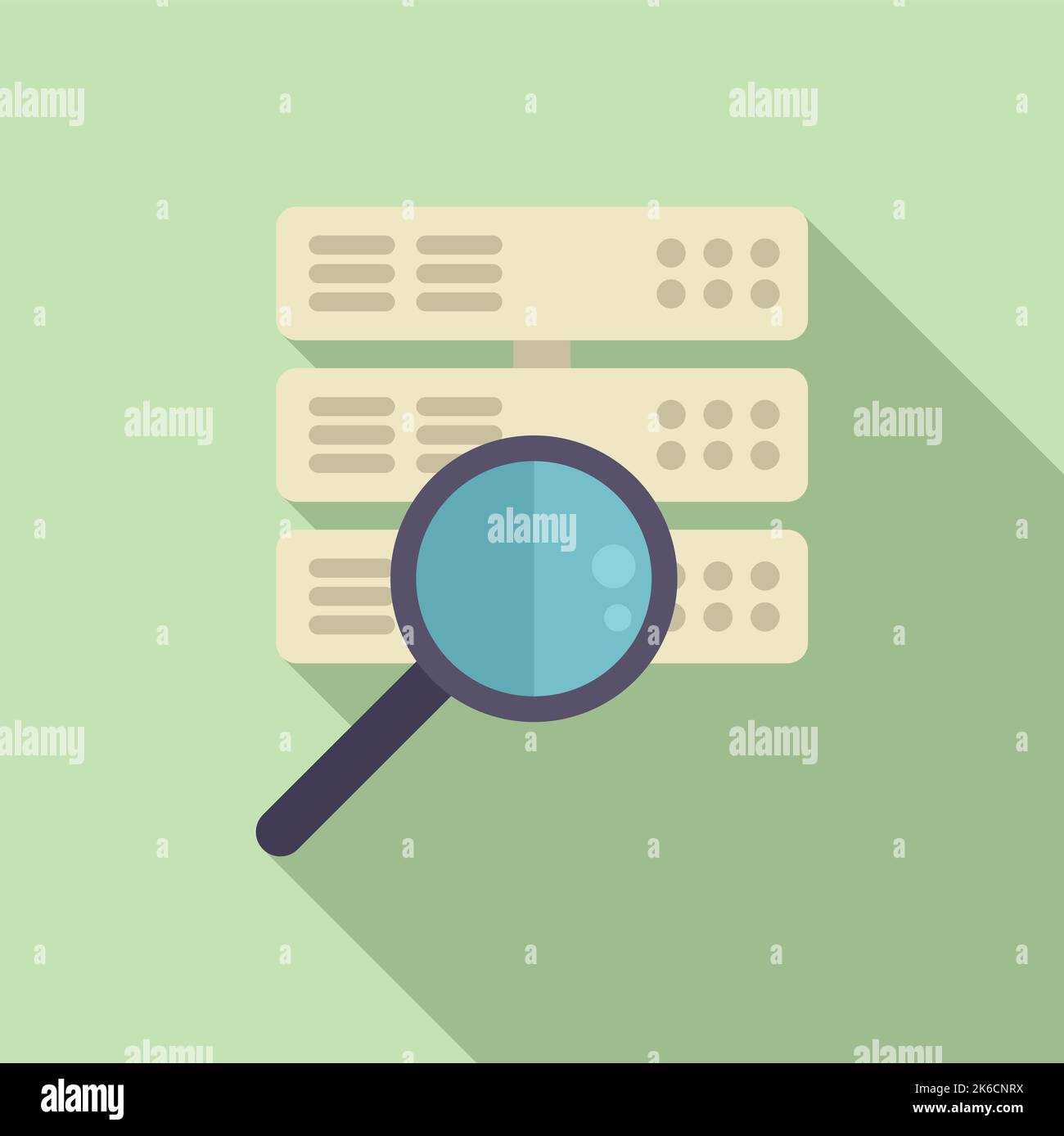 Server Database Icon Flat Vector Crm Data Client Human Stock Vector Image And Art Alamy