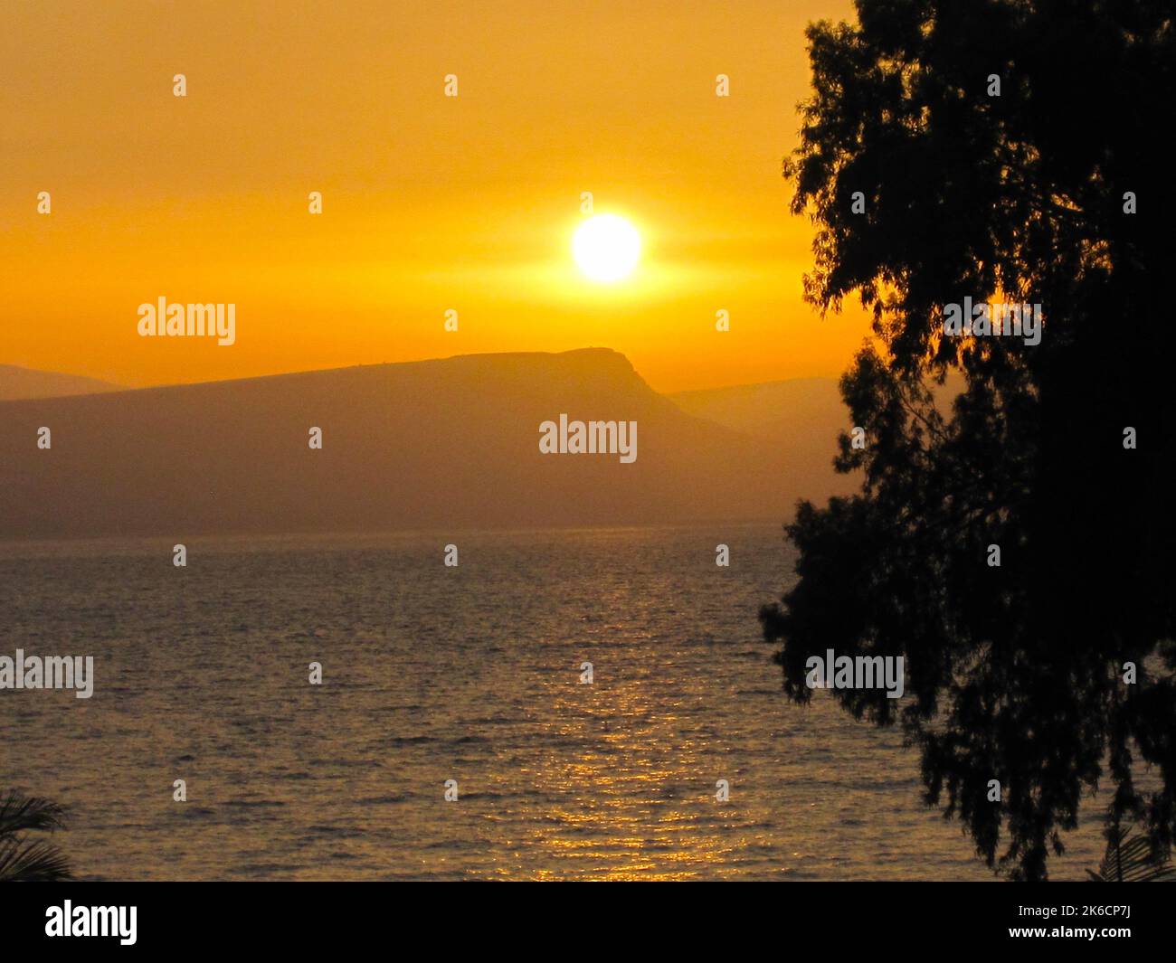 A breathtaking sunset over the Sea of Galilee, Israel Stock Photo - Alamy