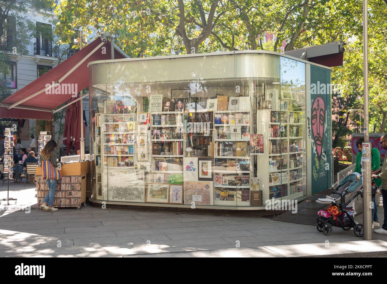 Madrid Spain; October 5, 2022: Santa Barbara Bookstore, Plaza de Santa ...