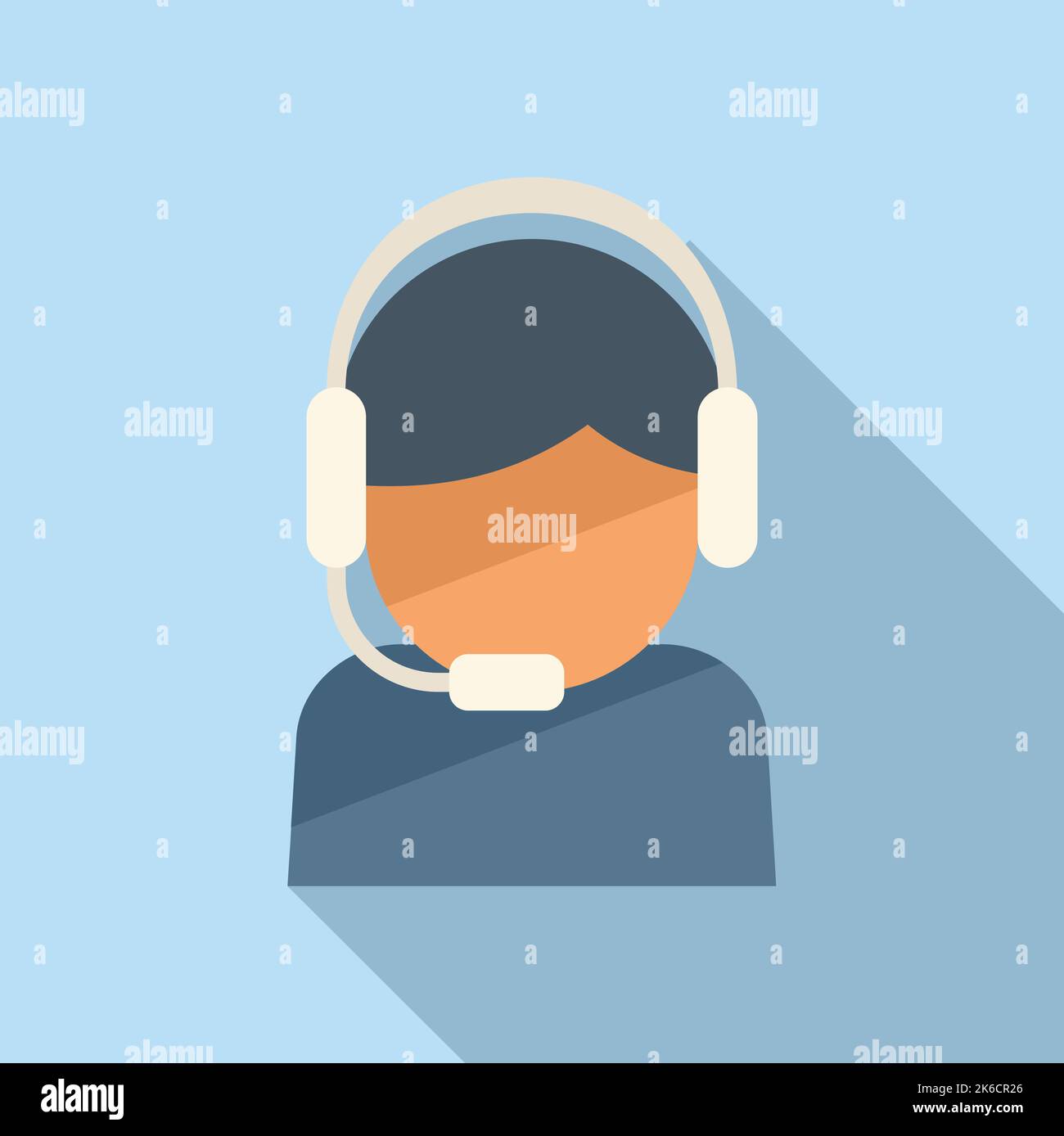 Call center customer icon flat vector. Platform system. Consumer access ...