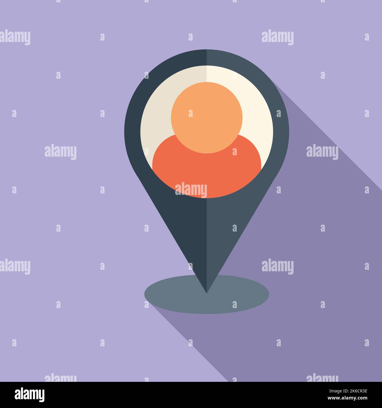 Database Location Icon Flat Vector Crm Data Client System Stock Vector Image And Art Alamy