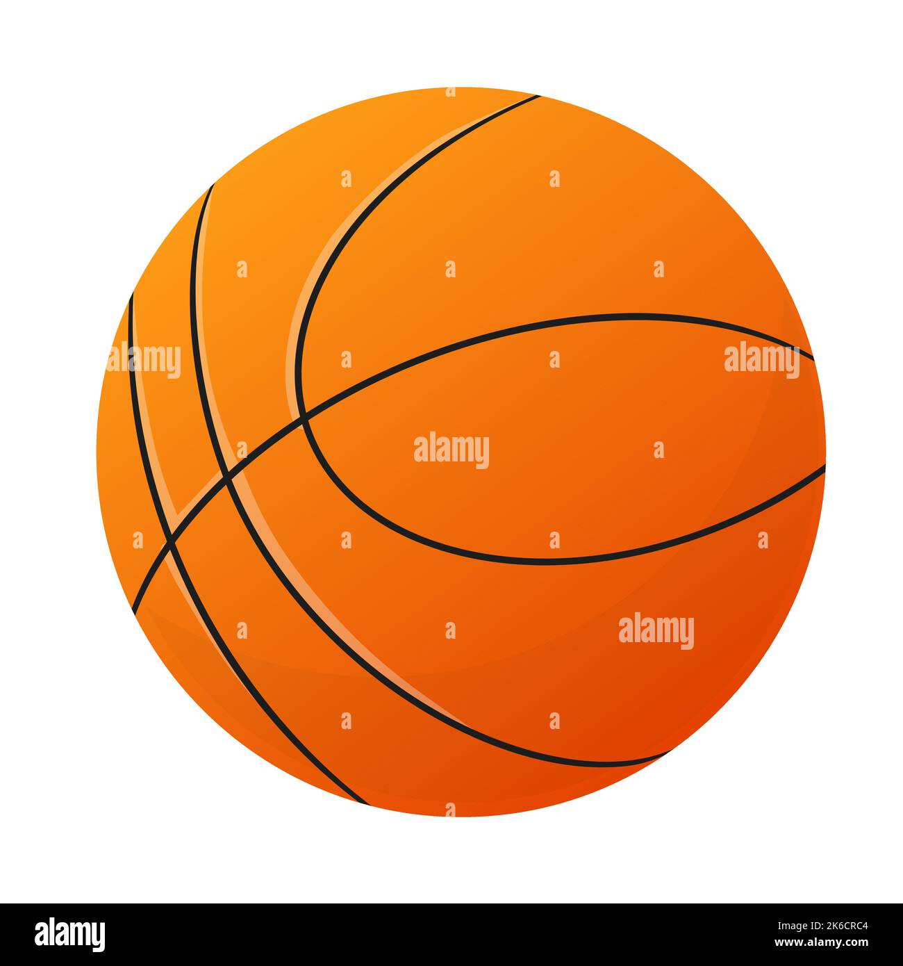 Orange basketball - modern flat design style single isolated image ...