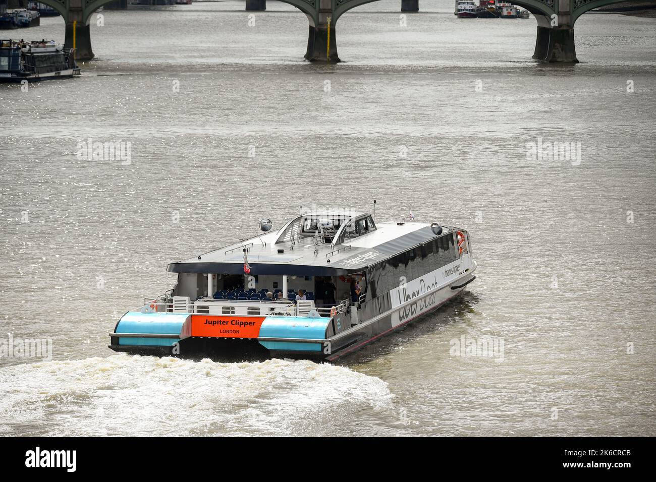 Jupiter Clipper by Thames Clippers Uber Boat travelling towards ...
