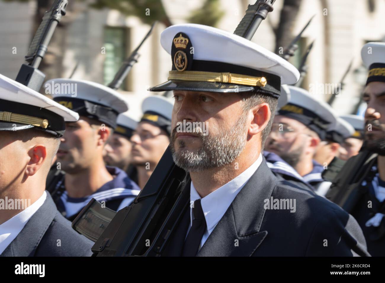 A military parade in commemoration of Hispanic Day and the Spanish ...