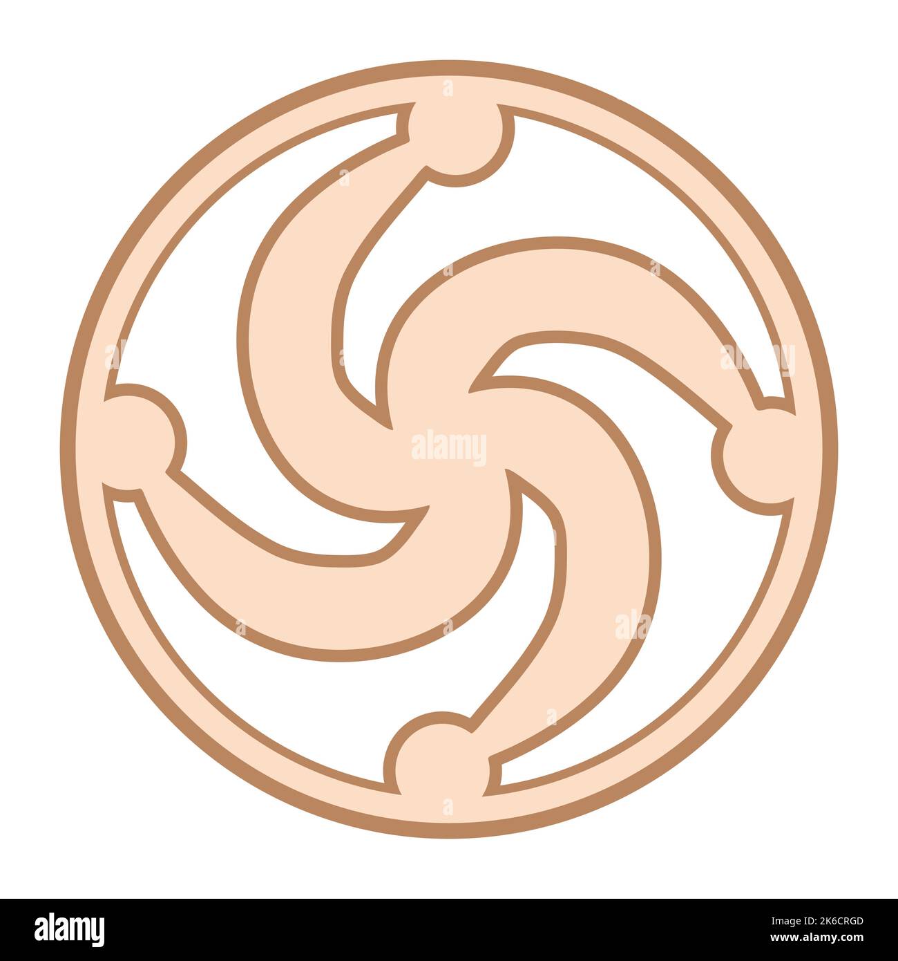 Rod symbol, an ancient Slavic symbol, decorated with Scandinavian ...