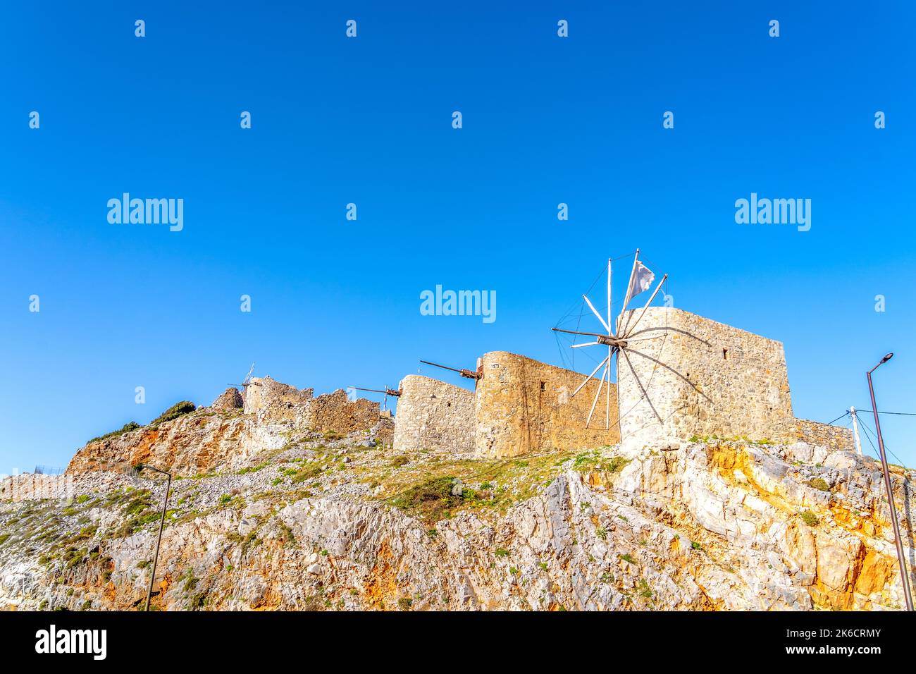 Windmills of Seli Amebelou, Lassithi Plateau, Island Kreta, Greece ...