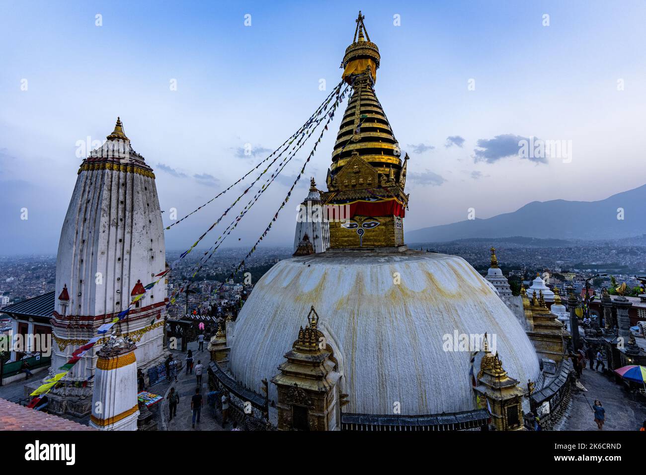 The Swayambhu Mahachaitya temple in Kathmandu, Nepal Stock Photo - Alamy