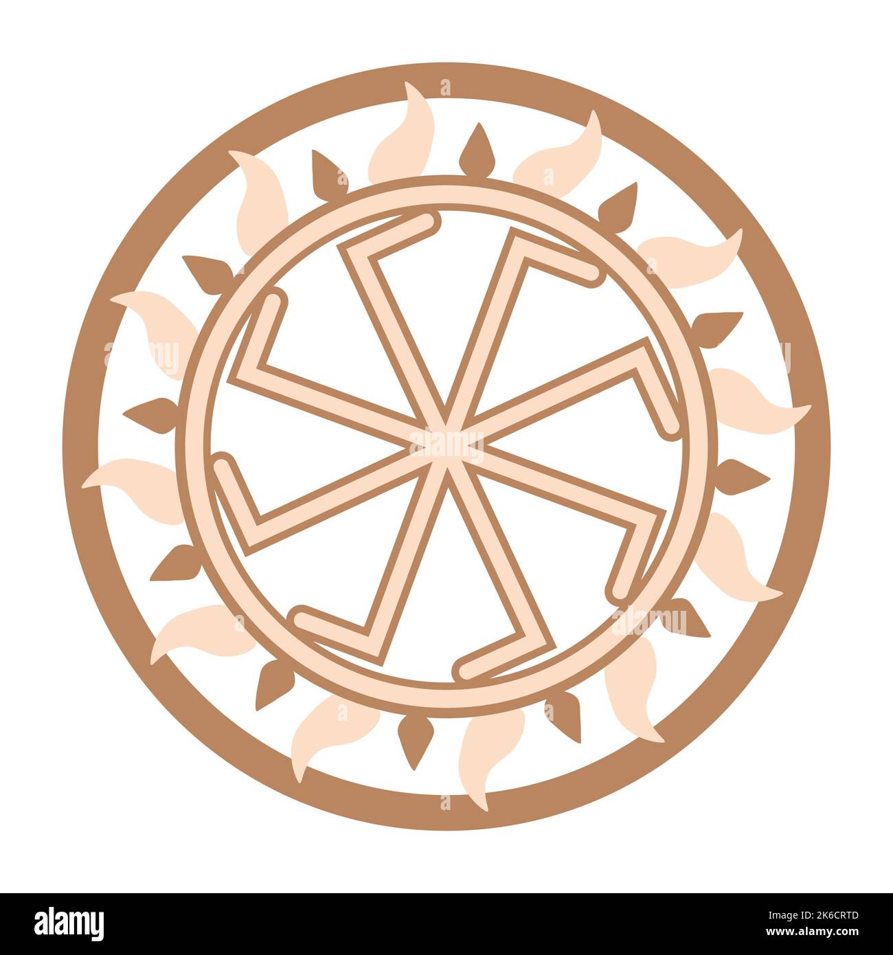 Ladinets, female Kolovrat, a Slavic symbol decorated with Scandinavian ...